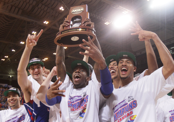 Kansas Pulls Away Late To Complete Final Four Field
