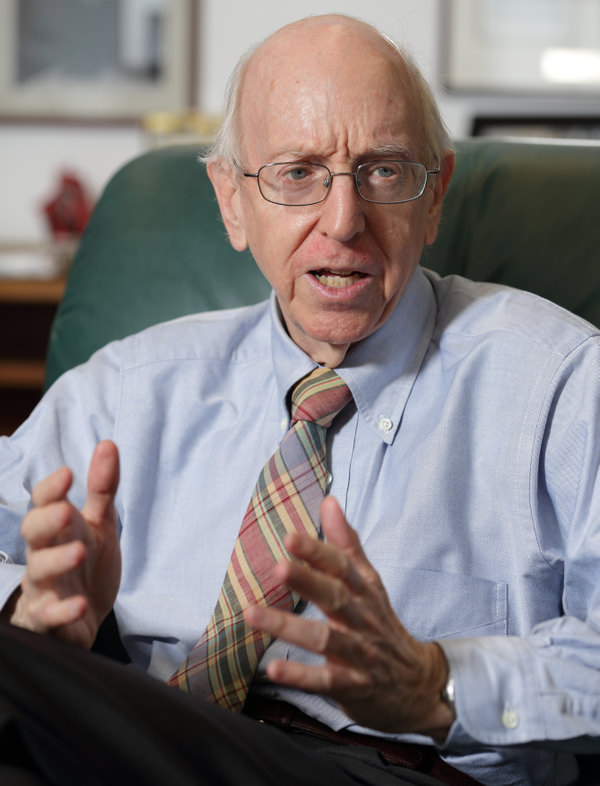 Federal Judge Richard Posner speaks during an interview in his Chambers ...