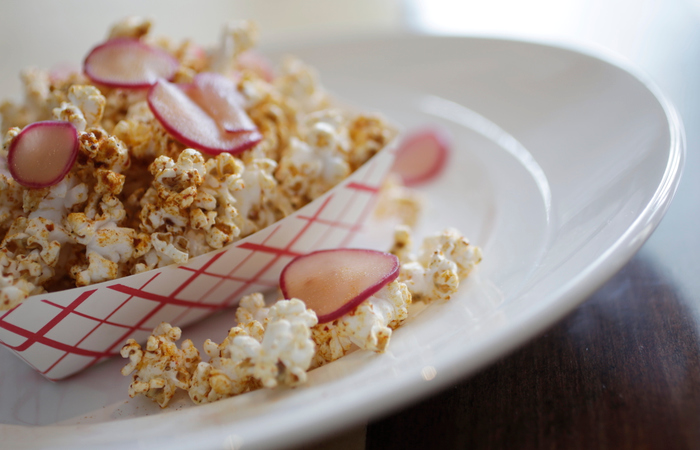 Chef Joe Doran's Kimchi Popcorn at The Peasantry in Chicago, August 23 ...