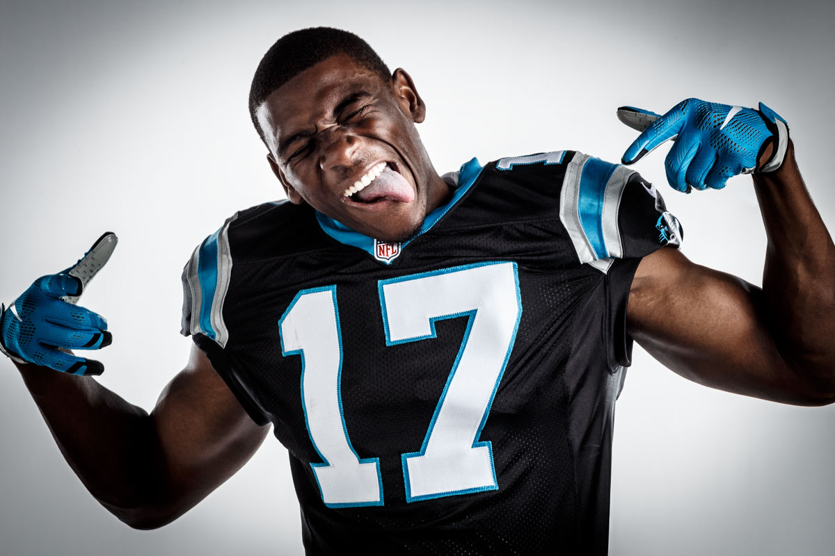 Editorial portrait photography of Carolina Panthers Devin Funchess by ...