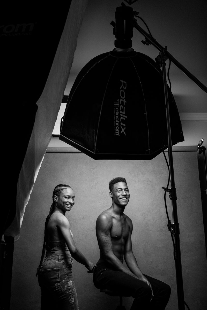 A model portfolio shoot in Chicago