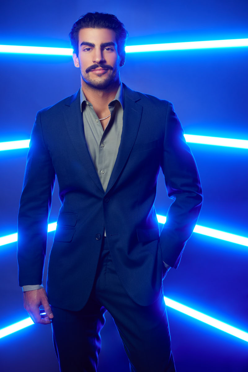 Male model comp card in Chicago