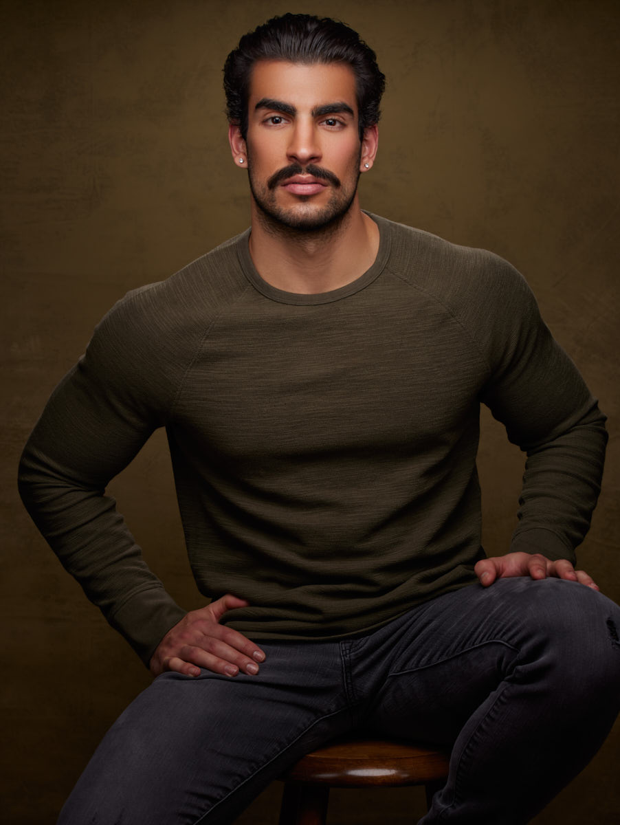 Male model comp card in Chicago