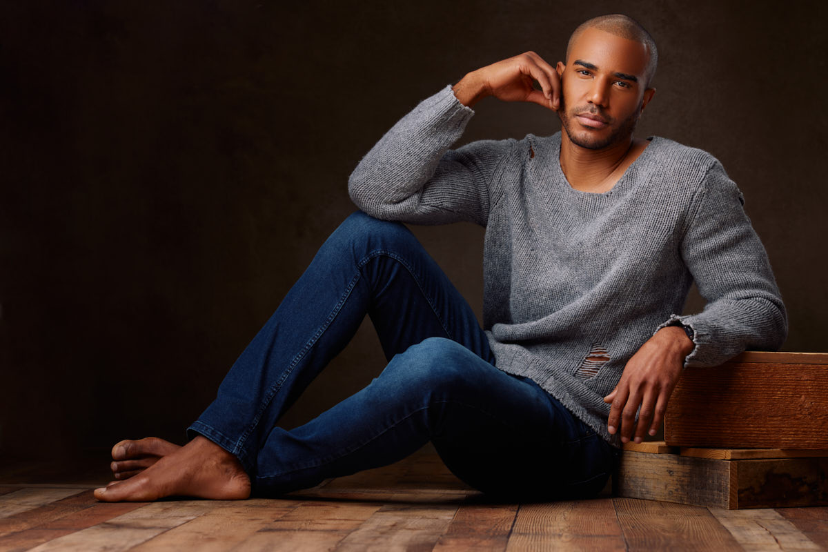 Male model lookbook in Chicago